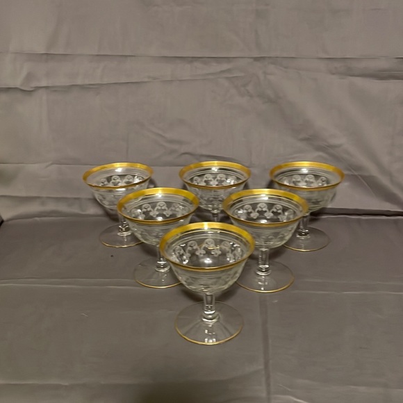 Kitchen | Tiffinfranciscan Gold Gilt Encrusted Vintage Crystal ...